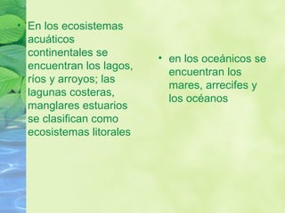 Ecosistemas acuaticos | PPT
