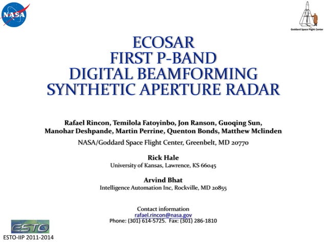 EcoSAR Technology IGARSS Presentation.pdf | Digital Audio | Computer ...