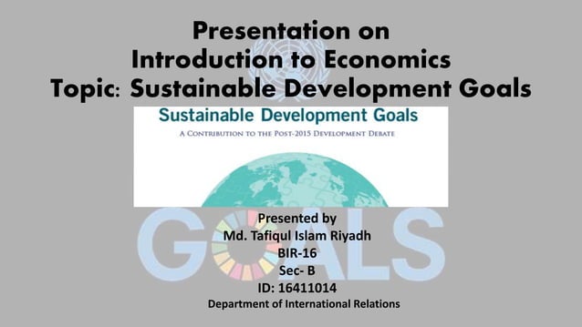 Sustainable Development Goals 2016 | PPT