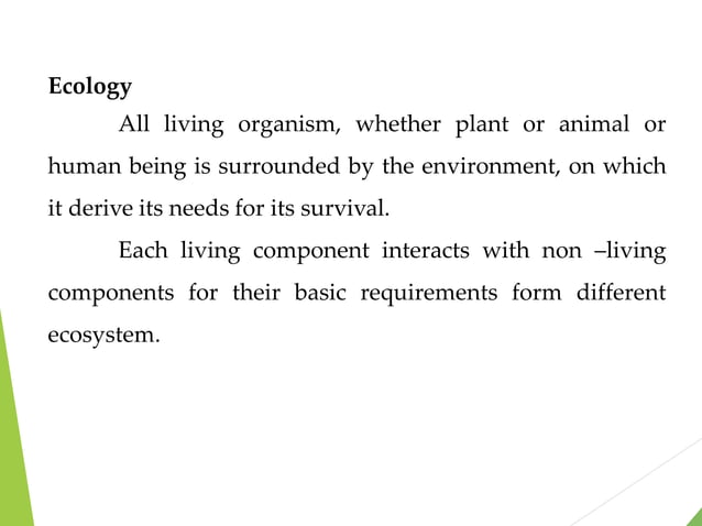 ECOSYSTEM, DEFINITION, COMPONENTS AND ENERGY FLOW | PPT