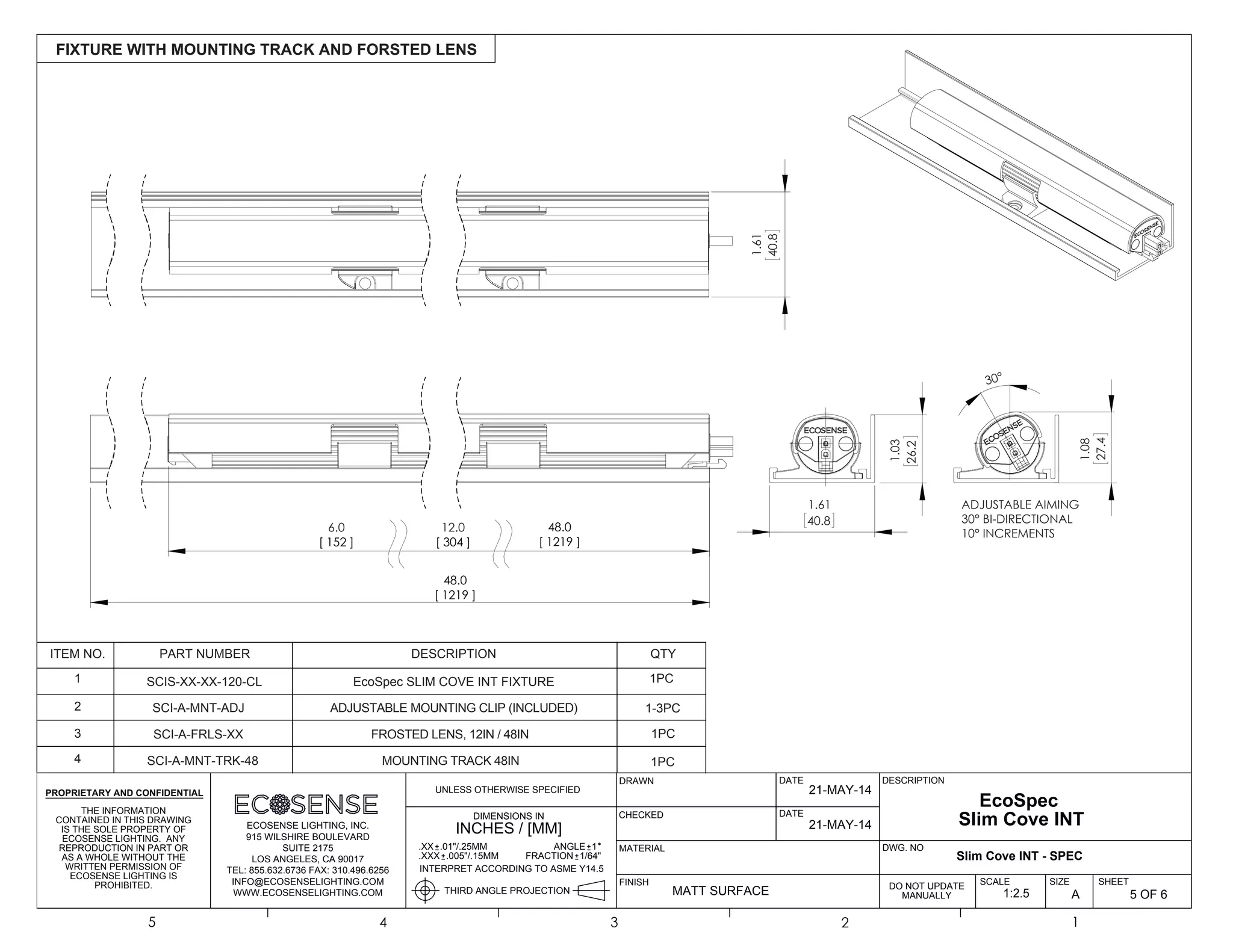 Ecosense new linear slim cove INT CAD Drawing | PPT