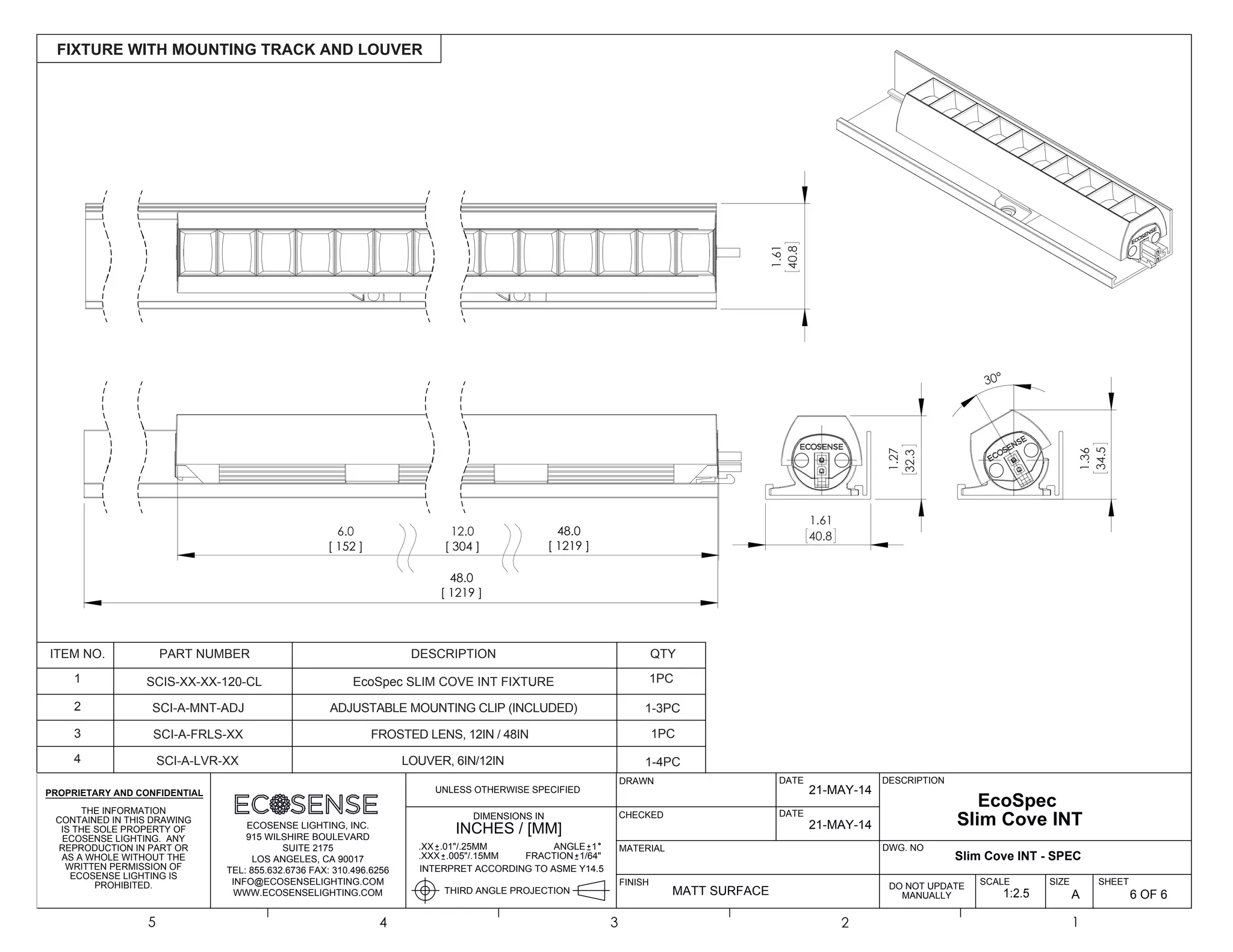 Ecosense new linear slim cove INT CAD Drawing | PPT