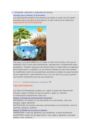 Ecosistemas | DOCX