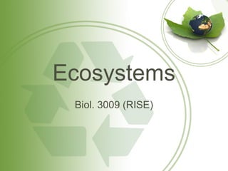 Ecosystems PowerPoint Presentation | PPT