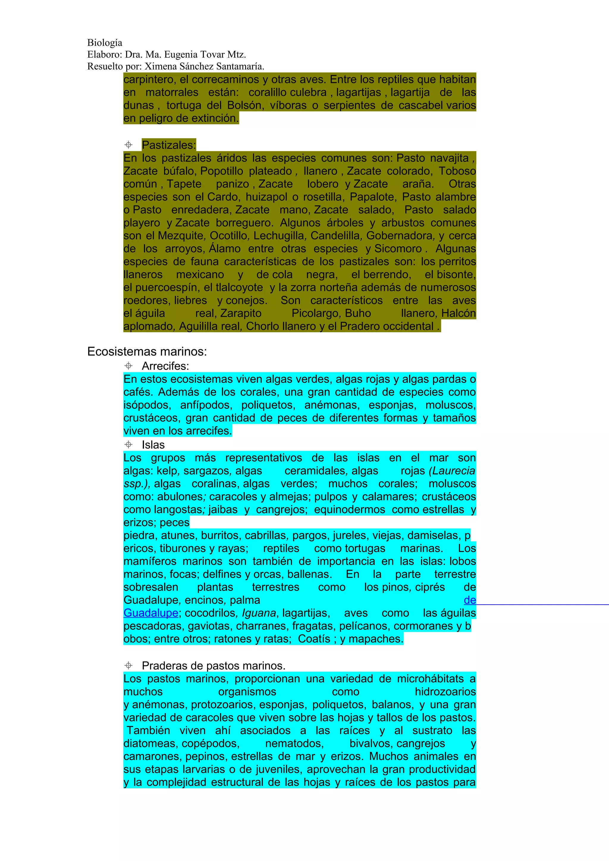 Práctica de Ecosistemas | DOC