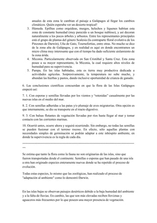 Ecosistemas de las islas galápagos | DOCX
