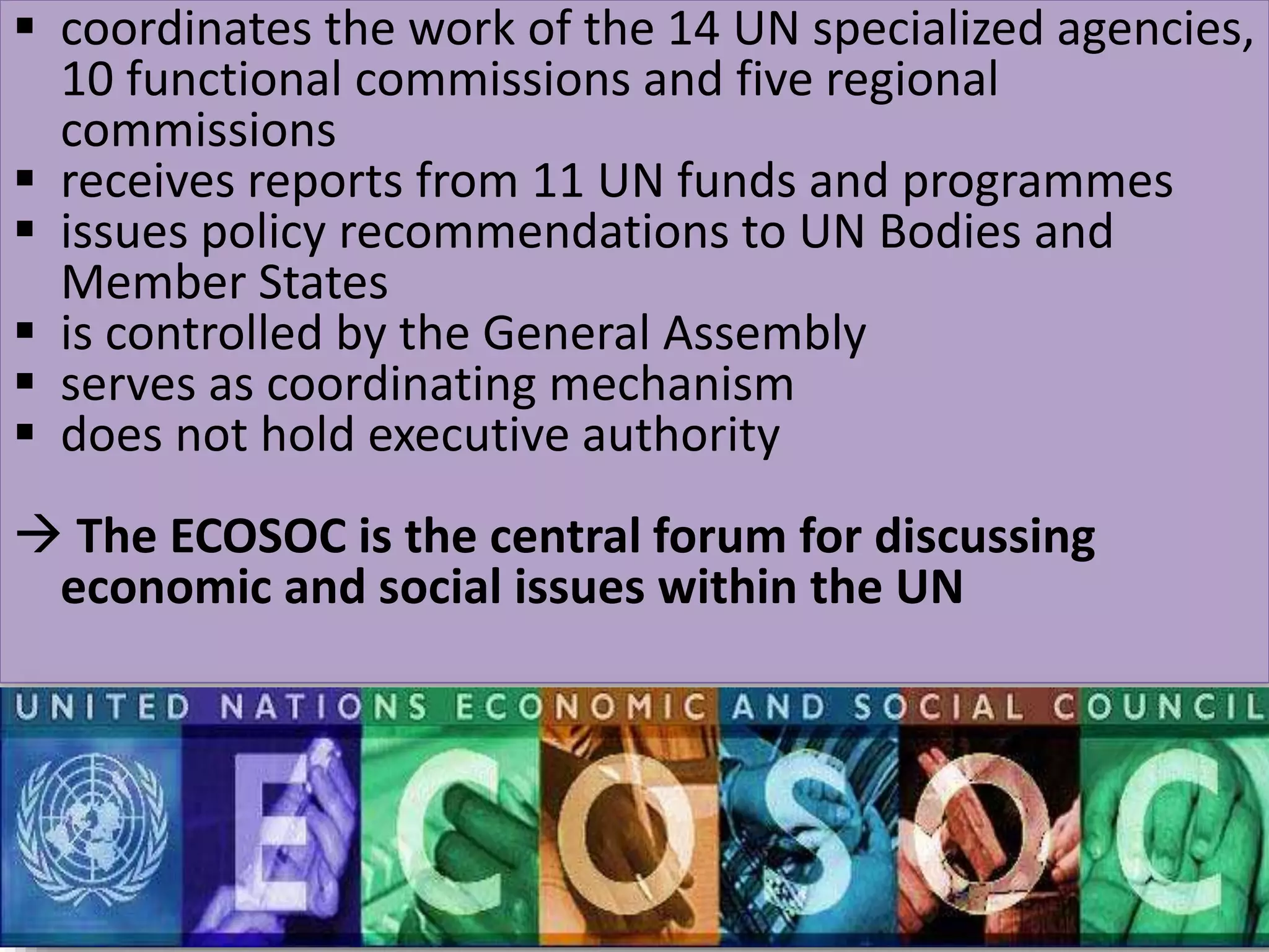 Economic and Social Counsil of United Nations (ECOSOC) | PPTX
