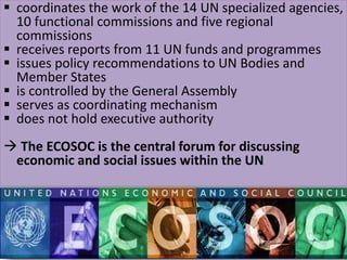 Economic and Social Counsil of United Nations (ECOSOC) | PPTX
