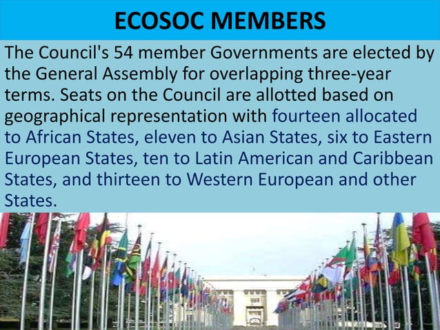 Economic and Social Counsil of United Nations (ECOSOC) | PPTX | Non ...
