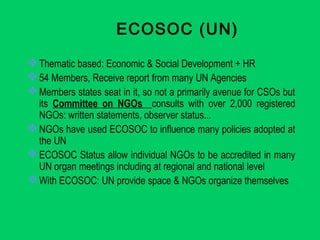 Ecosocc & civil society participation lessons learnt & ways forward | PPT