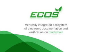 Presentation about ECOS project | PPT