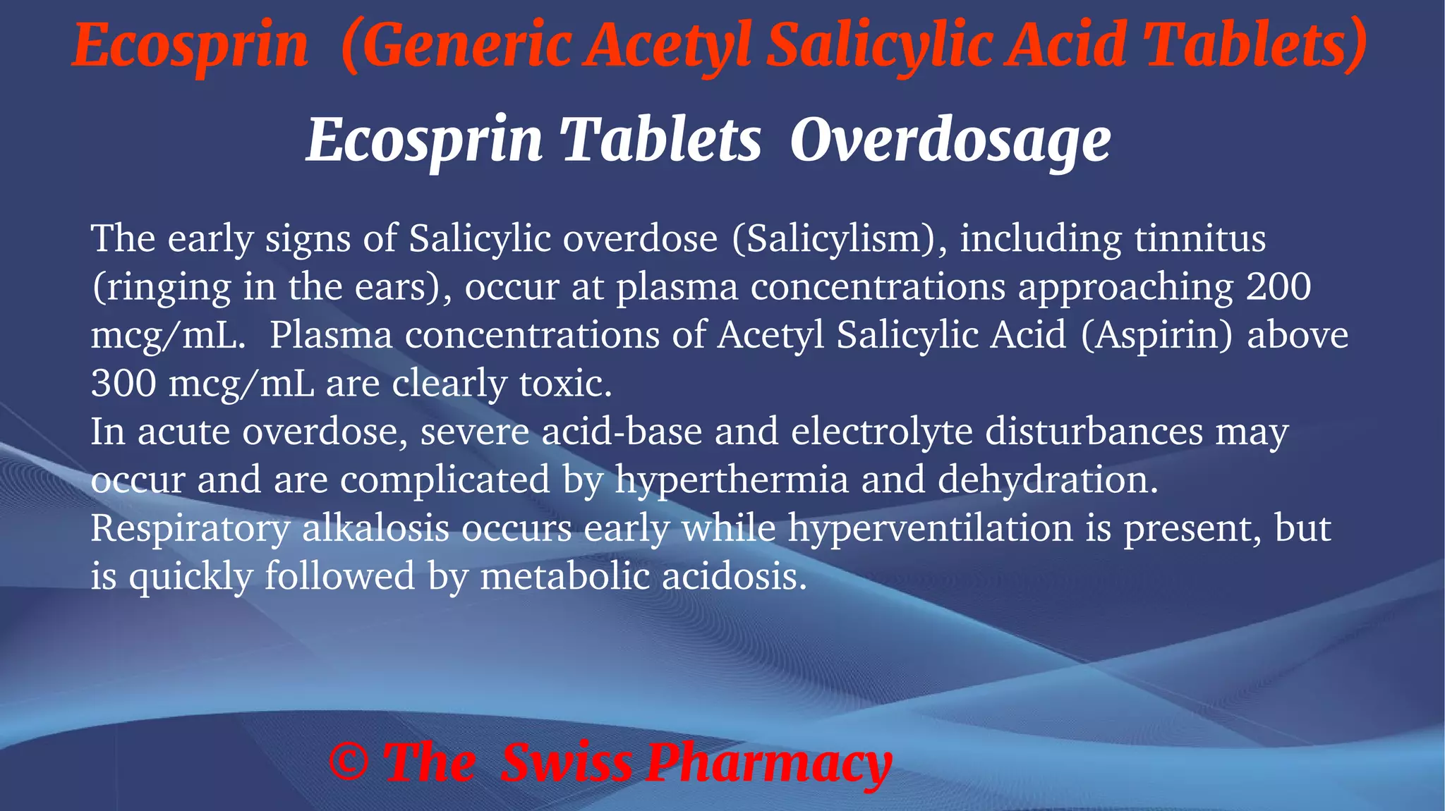 Ecosprin (Generic Acetyl Salicylic Acid Tablets) | PDF