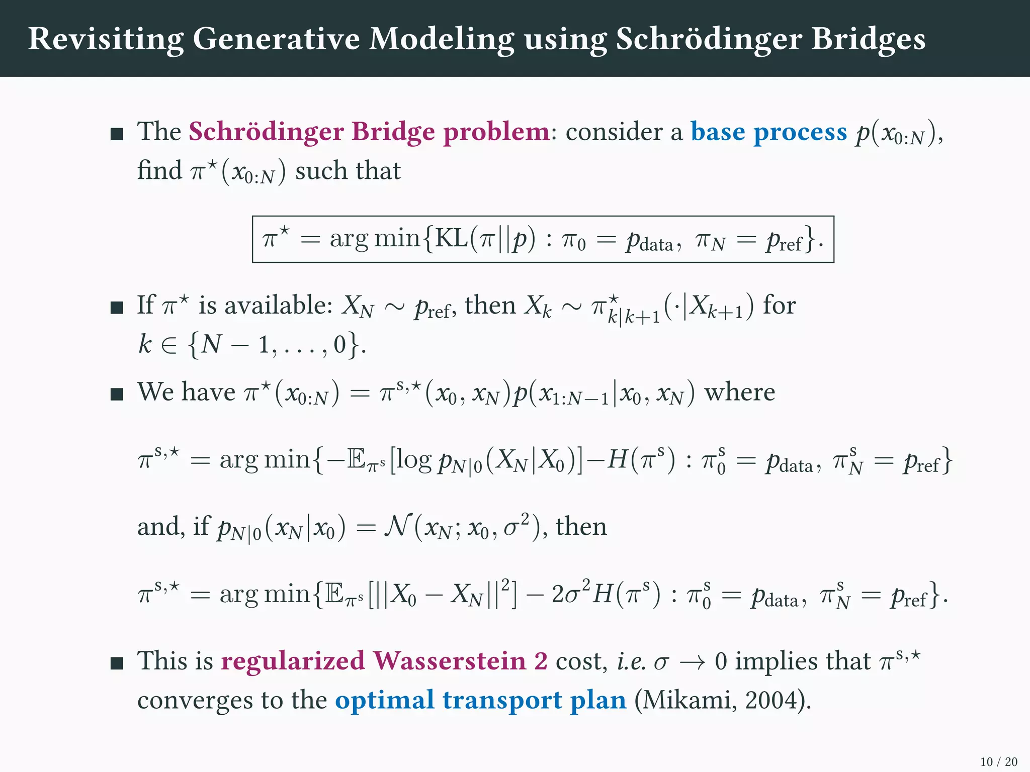 Diffusion Schrödinger bridges for score-based generative modeling | PPT