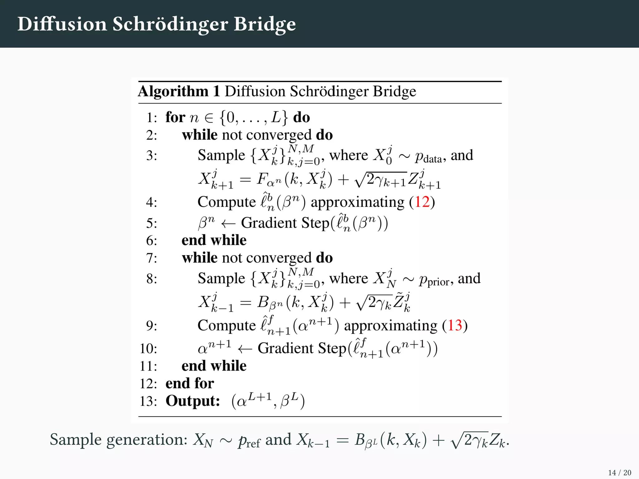 Diffusion Schrödinger bridges for score-based generative modeling | PPT