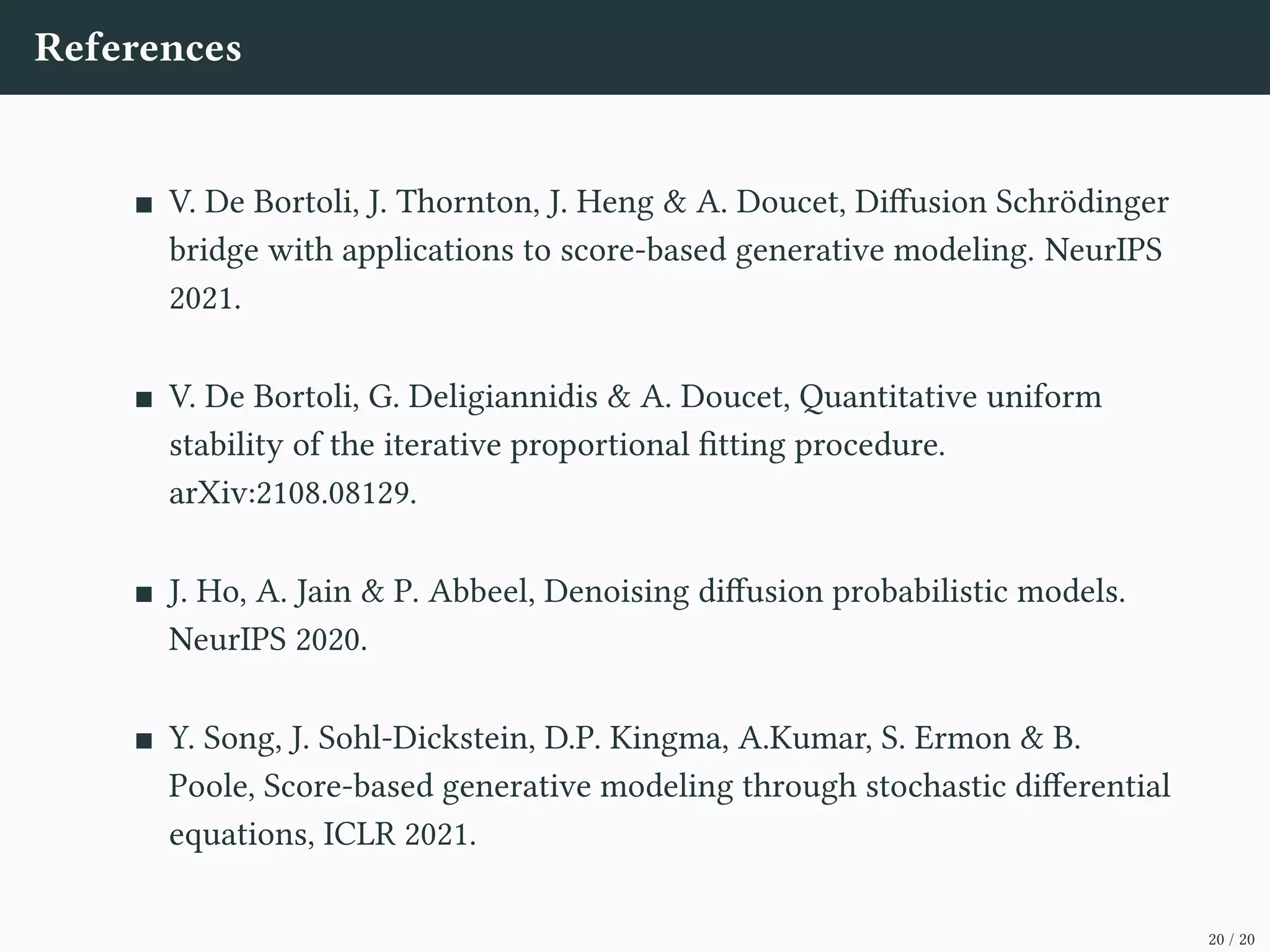 Diffusion Schrödinger bridges for score-based generative modeling | PDF