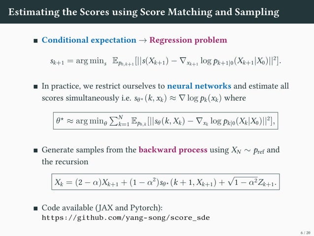 Diffusion Schrödinger bridges for score-based generative modeling | PPT