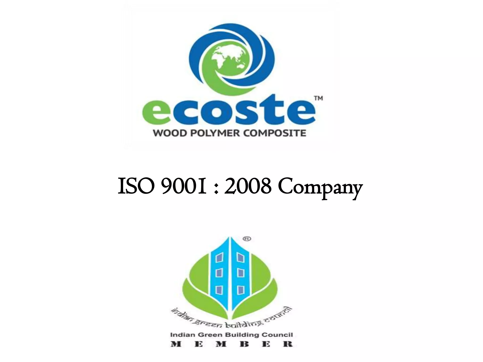 Wood polymer composite | Mineral Polymer Composite Boards | Ecoste | PPT