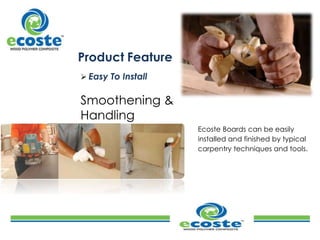 Wood polymer composite | Mineral Polymer Composite Boards | Ecoste | PPTX