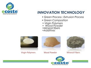 Wood polymer composite | Mineral Polymer Composite Boards | Ecoste | PPT
