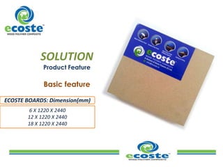 Wood polymer composite | Mineral Polymer Composite Boards | Ecoste | PPTX