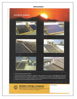 Ecosun Energy Company | PDF | Power and Energy Industry | Industries