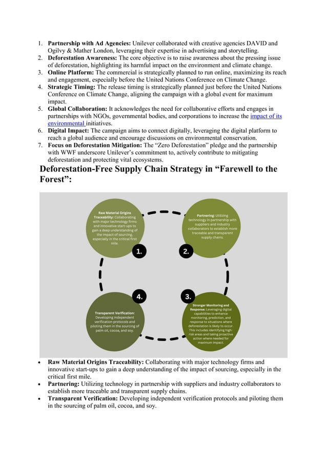 Farewell To The Forest: Unilever's CSR Commitment | Enterprise Wired | PDF