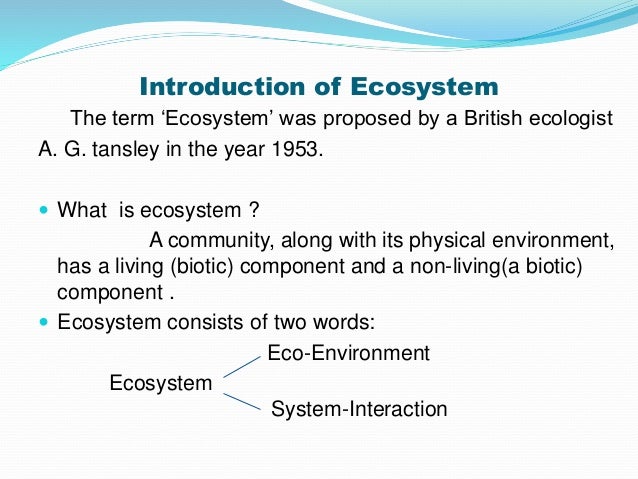 Ecosyestem Structure And Function