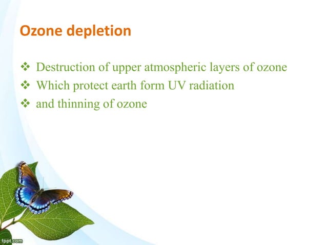 Ozone Layer (components, formation and depletion) | PPTX