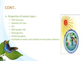 Ozone Layer (components, formation and depletion) | PPTX