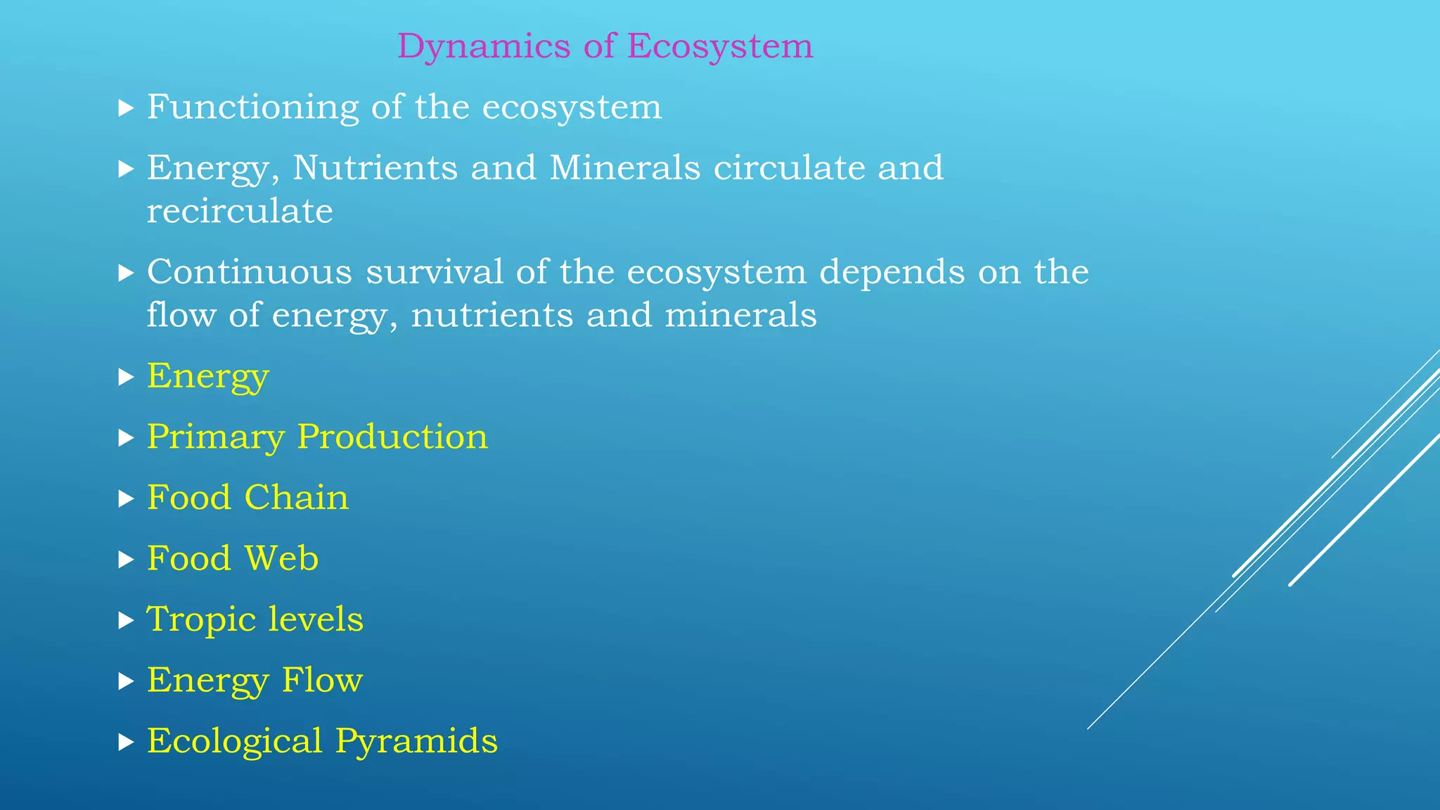 Ecosystem - structure and dynamics | PPT