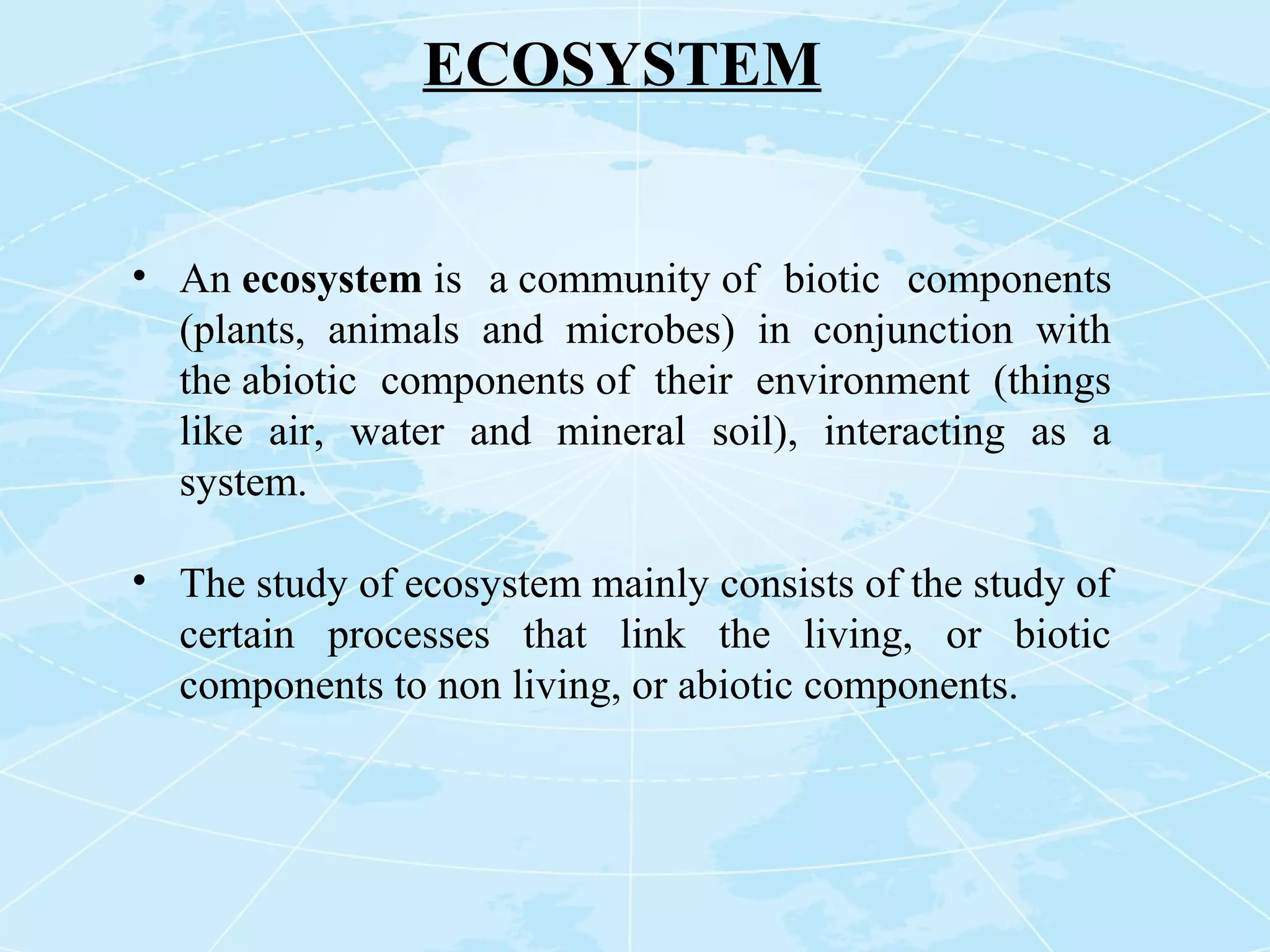 Ecosystem and human transformation | PPT