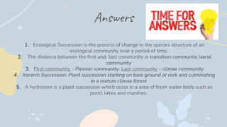 Ecosystem – Biomass, Succession | PPTX
