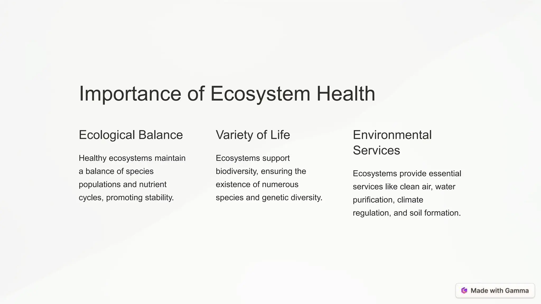 Ecosystem and its effects on human nature | PPTX | Science