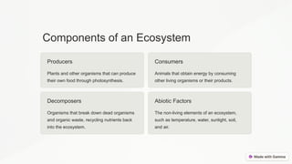 Ecosystem and its effects on human nature | PPTX | Science