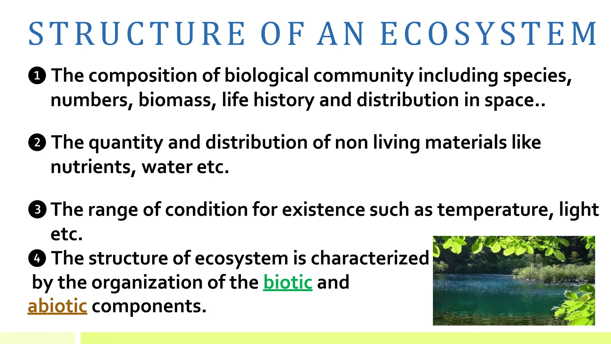 ecosystem based on real live creatures and sorroundings | PPTX