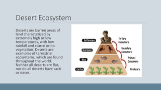 Ecosystem(Types of Ecosystem in natural habitat) | PPT
