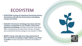 Ecosystem. its structure and functions.. | PPT