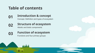 Overview and the functions of ecosystem | PPTX