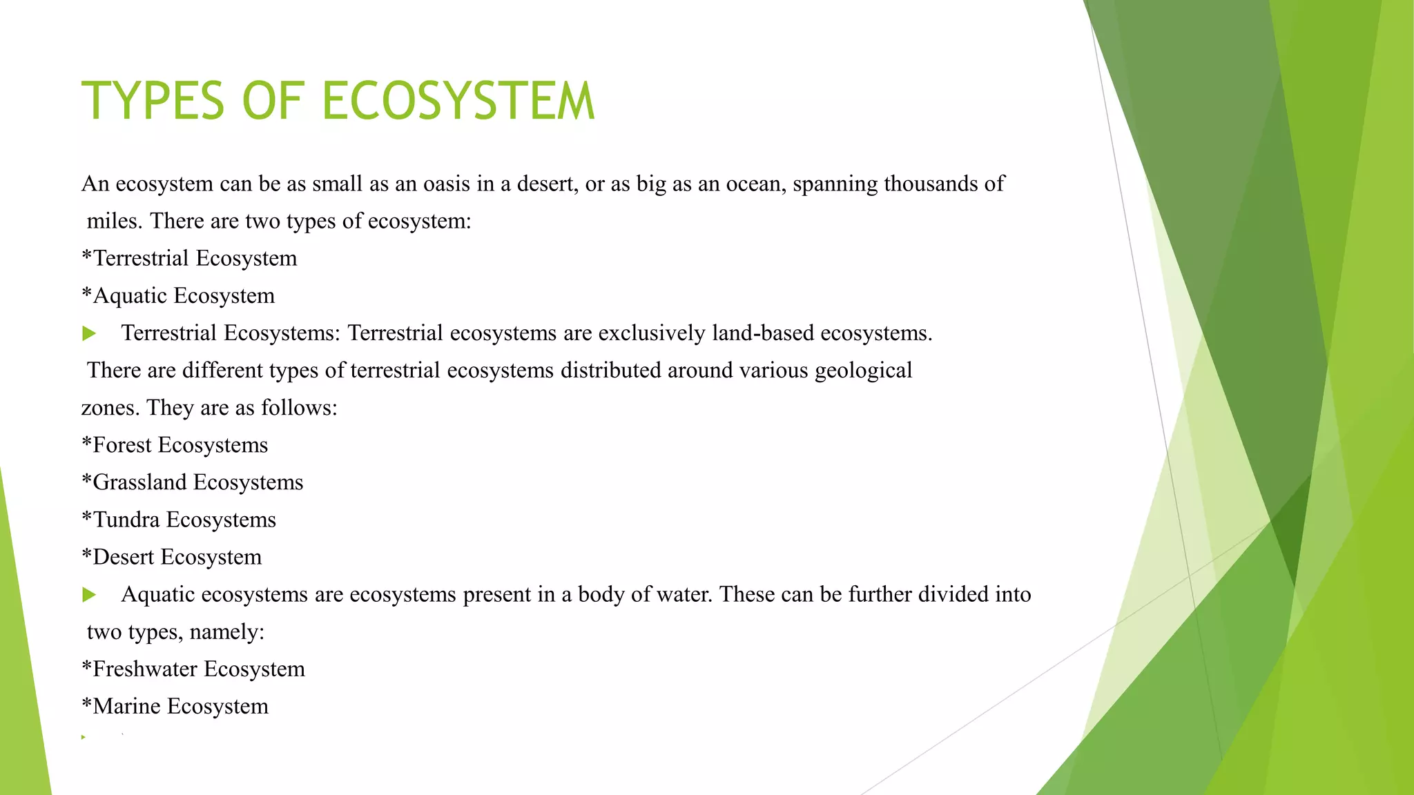 Ecosystem presentation- | PPTX
