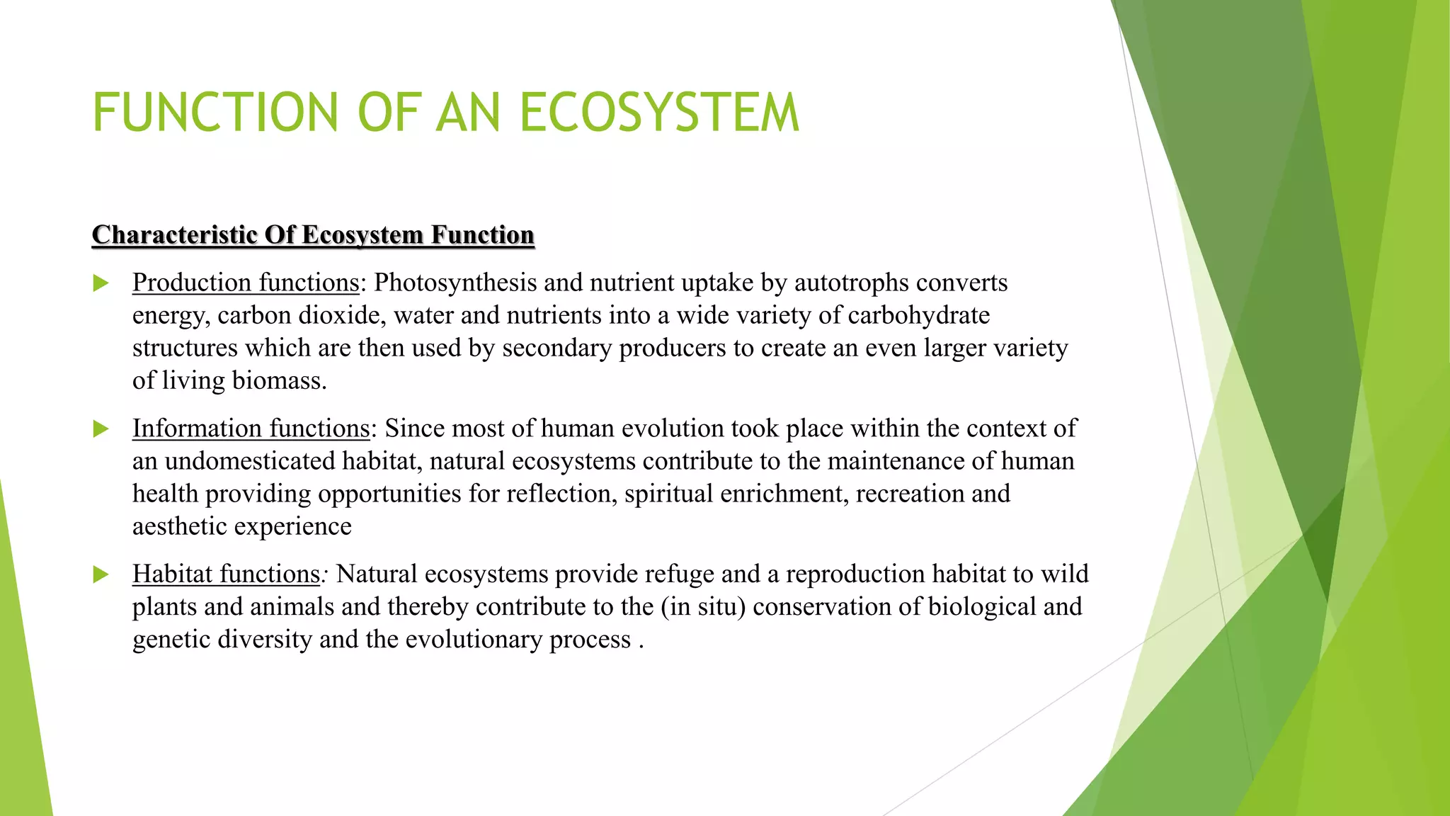 Ecosystem presentation- | PPTX