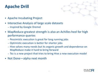 HBaseCon 2013: Apache Drill - A Community-driven Initiative to Deliver ANSI SQL Capabilities for ...