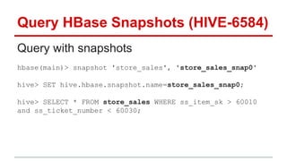 HBaseCon 2015: Analyzing HBase Data with Apache Hive | PPT