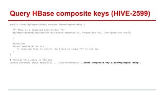 HBaseCon 2015: Analyzing HBase Data with Apache Hive | PPT