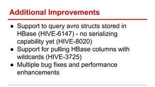 HBaseCon 2015: Analyzing HBase Data with Apache Hive | PPT