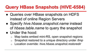 HBaseCon 2015: Analyzing HBase Data with Apache Hive | PPT