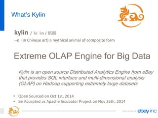 HBaseCon 2015: Apache Kylin - Extreme OLAP Engine for Hadoop | PPT