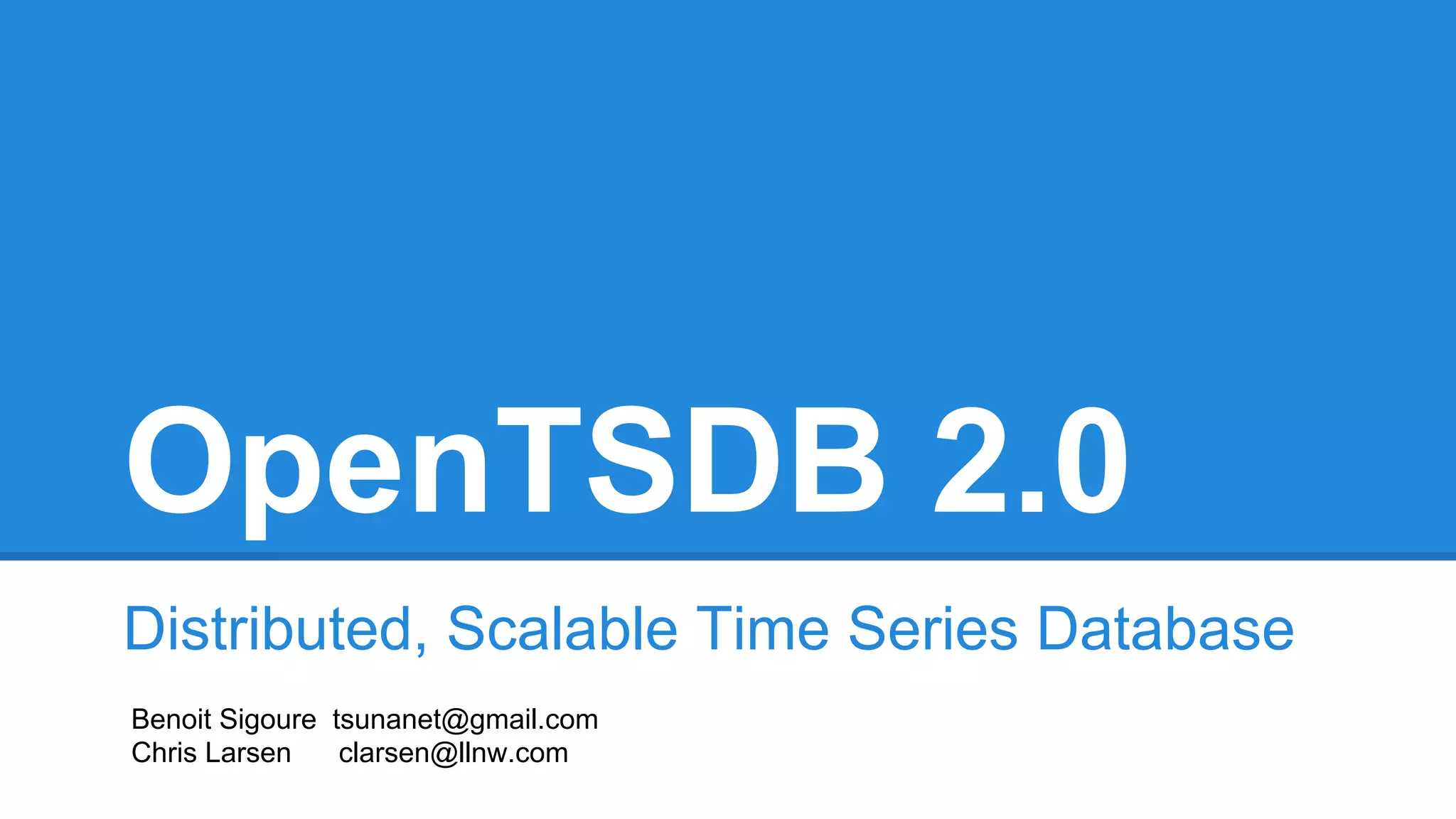 OpenTSDB 2.0 | PDF