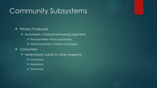 Ecosystem, energy transfer and environmental cycles and process | PPTX