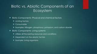 Ecosystem, energy transfer and environmental cycles and process | PPTX