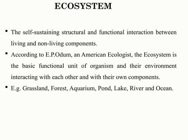 Ecosystem and Community . | PPT